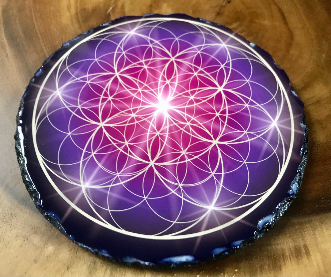Combined Flower of Life and Seed of Life - Crystal Grid - Sacred ...