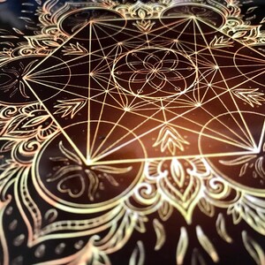 Metatron's Cube - Crystal Grid - Sacred Geometry - Slate - Gridding ...