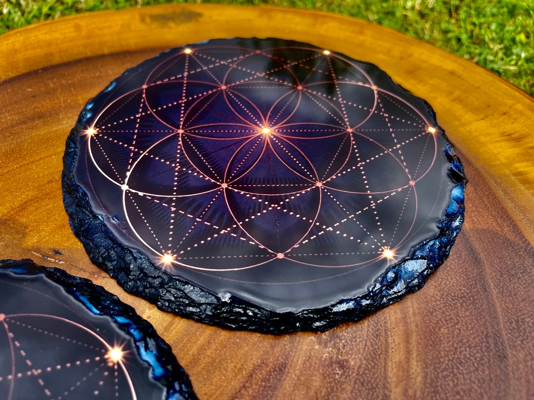 Combined Flower of Life and Seed of Life - Crystal Grid - Sacred ...
