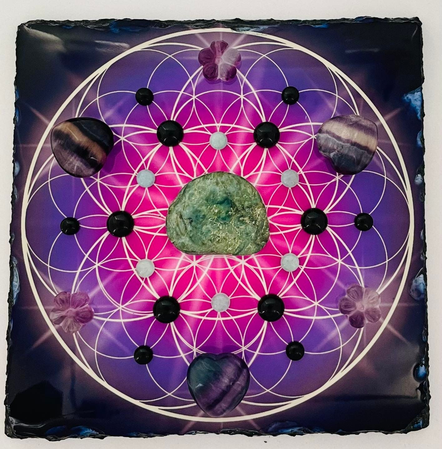 Combined Flower of Life and Seed of Life - Crystal Grid - Sacred ...