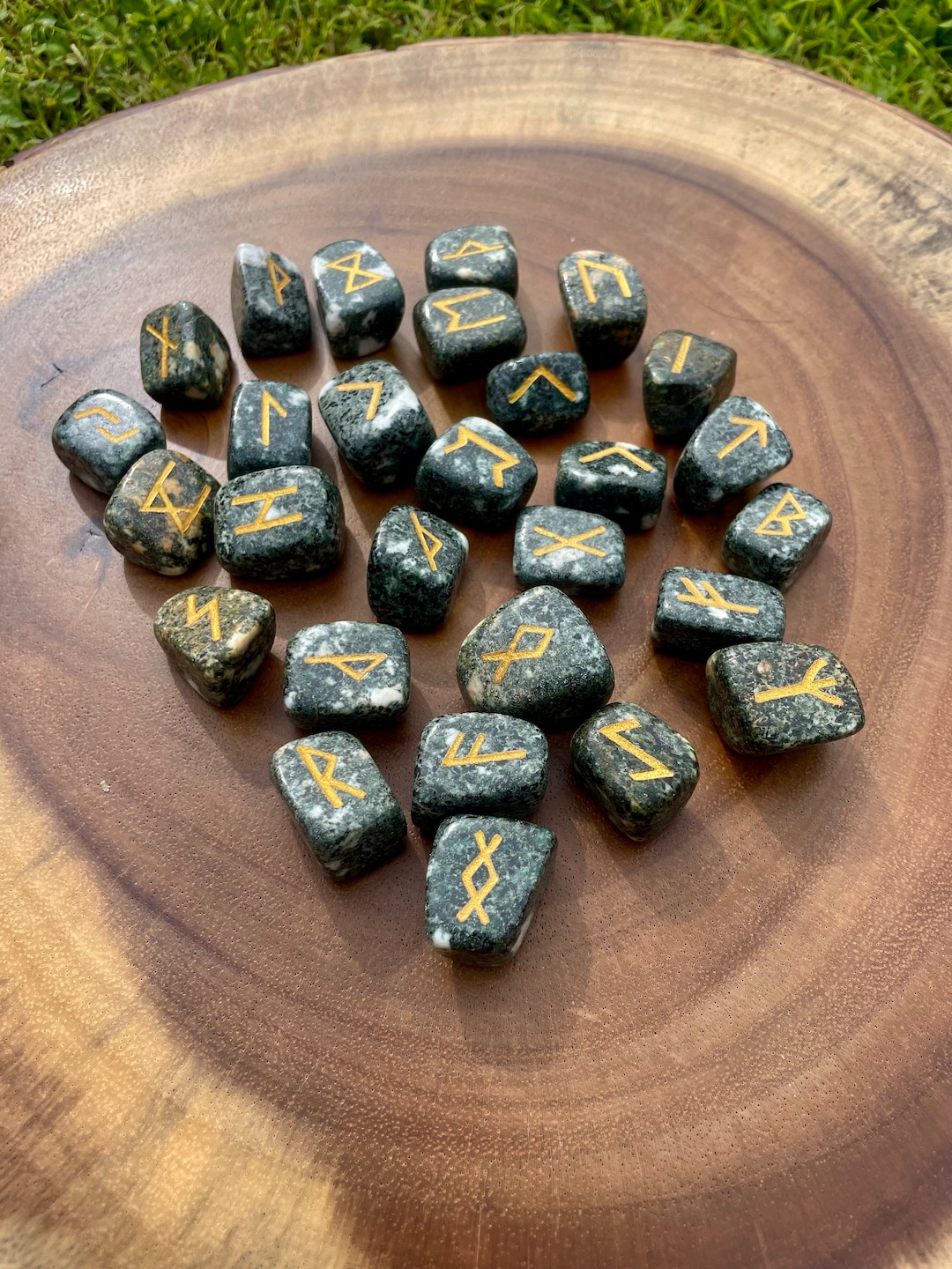 Runes Set, Preseli Bluestone , Magic, Divination, Elder Futhark, Norse ...
