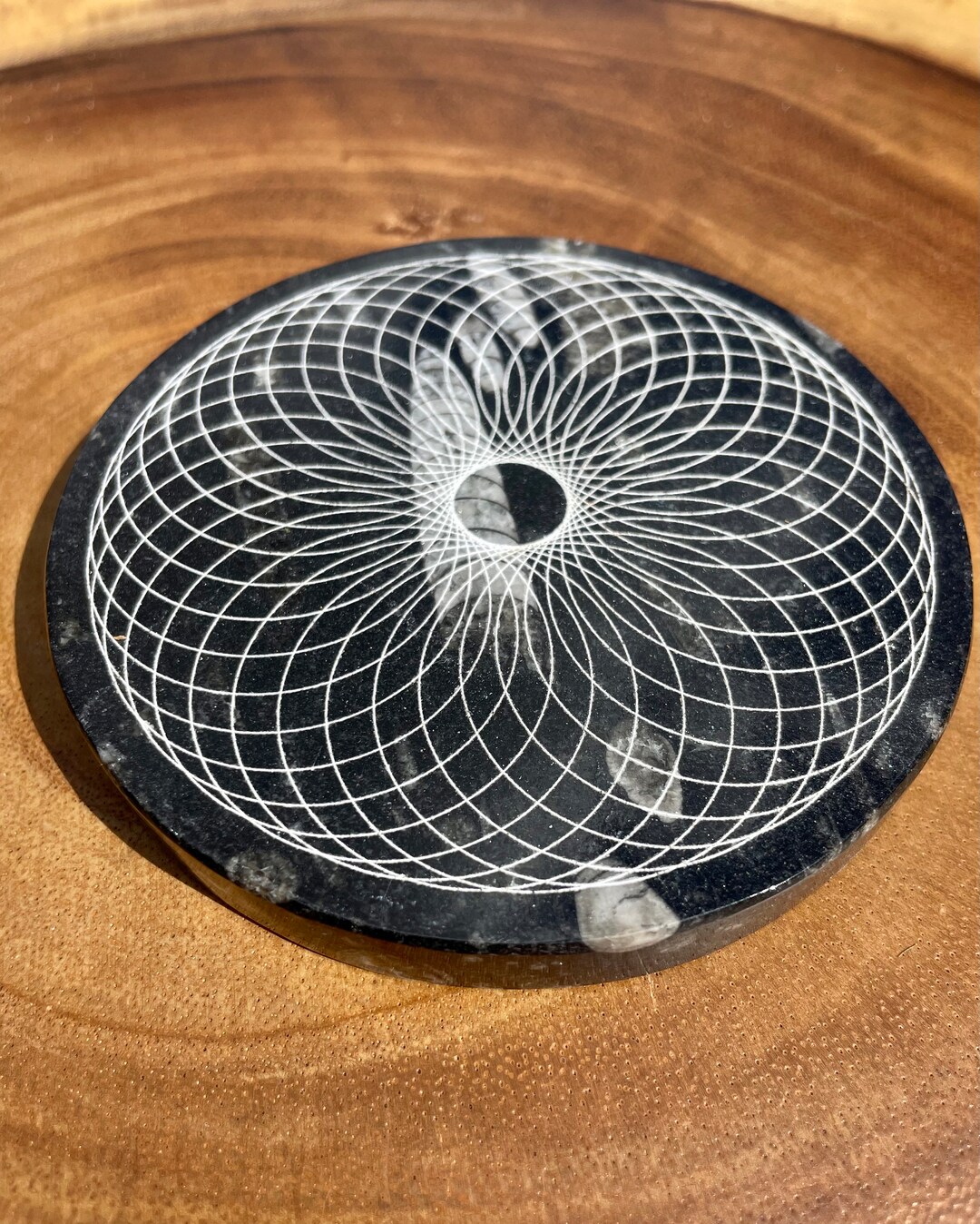Stunning Engraved Orthoceras Fossil Torus Vortex- Crystal Grid - Sacred ...