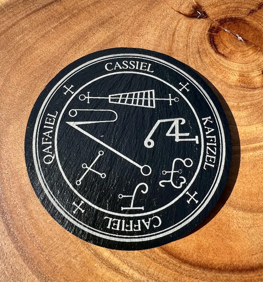 Archangel Cassiel Sigil Engraved Onto Natural Slate - Etsy