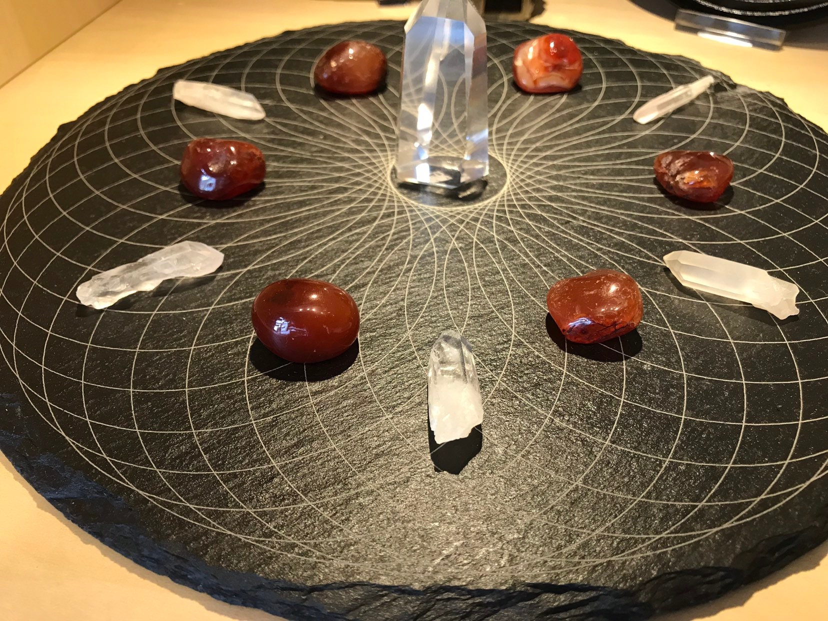 Torus Vortex Crystal Grid Sacred Geometry Natural Slate | Etsy