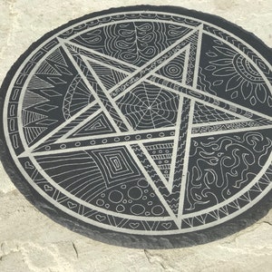Altar Tile, Pentagram , Witchcraft Altar, Pagan Altar, Pentacle Tile ...