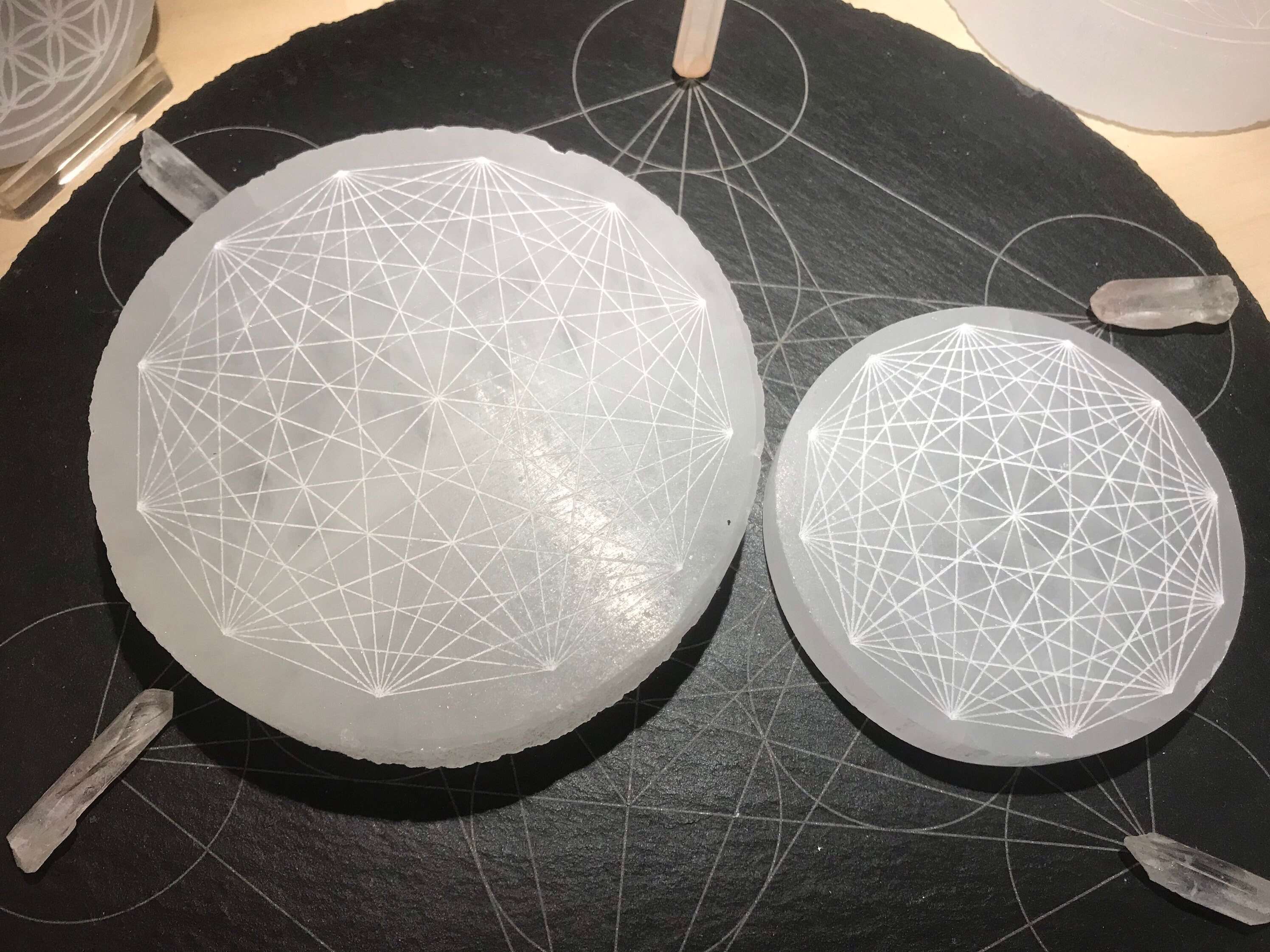 Tesseract Crystal Grid Charging Plate Sacred Geometry | Etsy