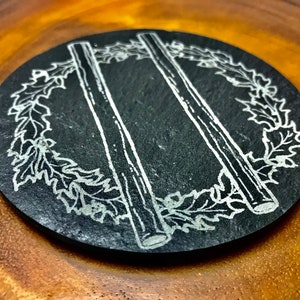 Druid Sigil Engraved Onto Natural Slate or Stunning Black Glass - Etsy UK