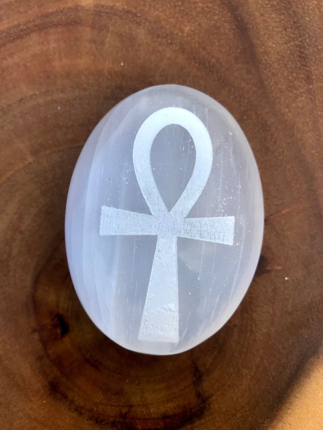 Selenite Ankh Palm Stone Stone– the Breath of Life, Crystal - Etsy