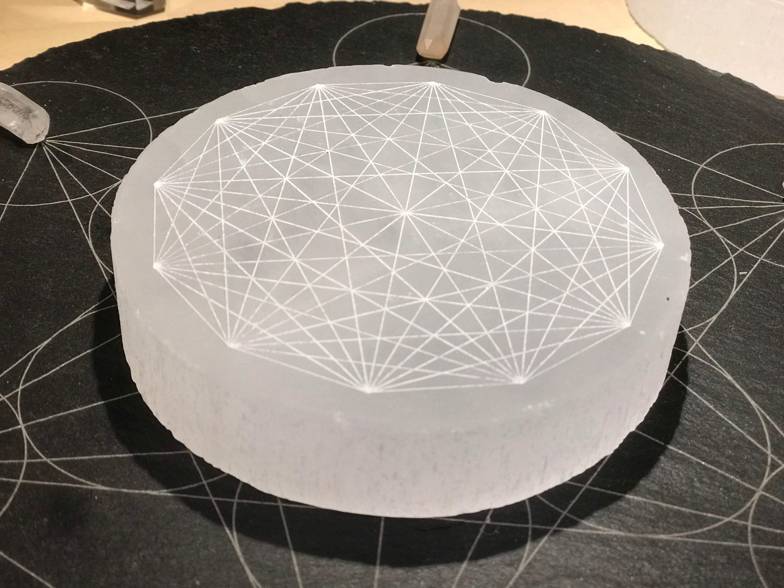 Tesseract Crystal Grid Charging Plate Sacred Geometry | Etsy