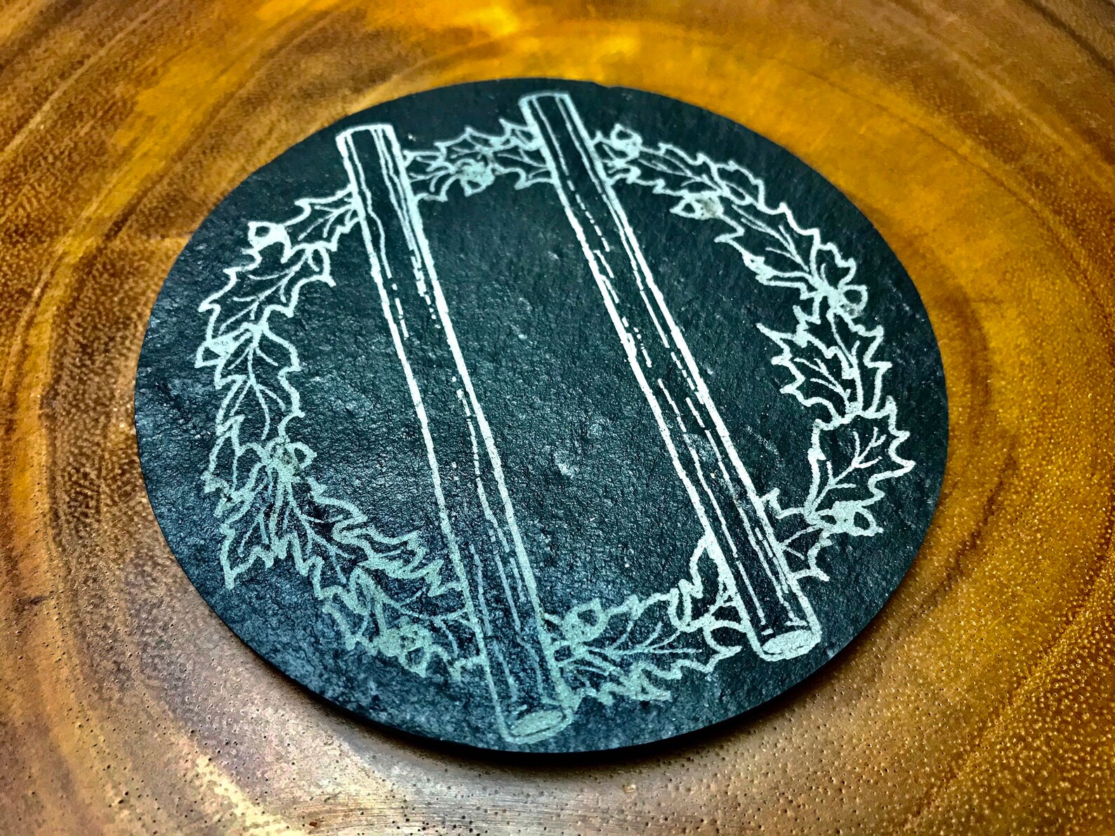 Druid Sigil Engraved Onto Natural Slate or Stunning Black Glass - Etsy UK