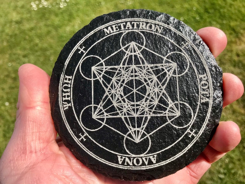 Archangel Metatron Sigil Engraved Onto Natural Slate | Etsy UK