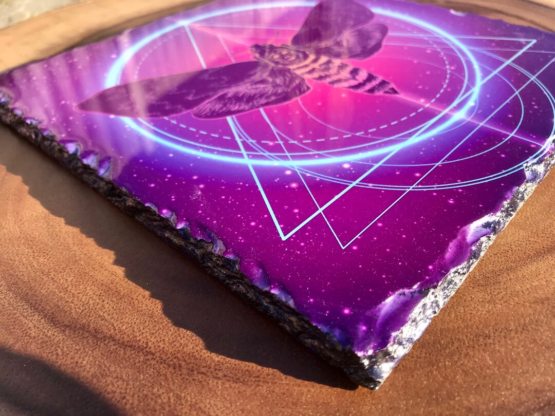 Moth Grid - Crystal Grid - Sacred Geometry - Slate - Gridding - Healing ...