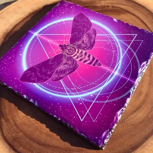 Moth Grid - Crystal Grid - Sacred Geometry - Slate - Gridding - Healing ...