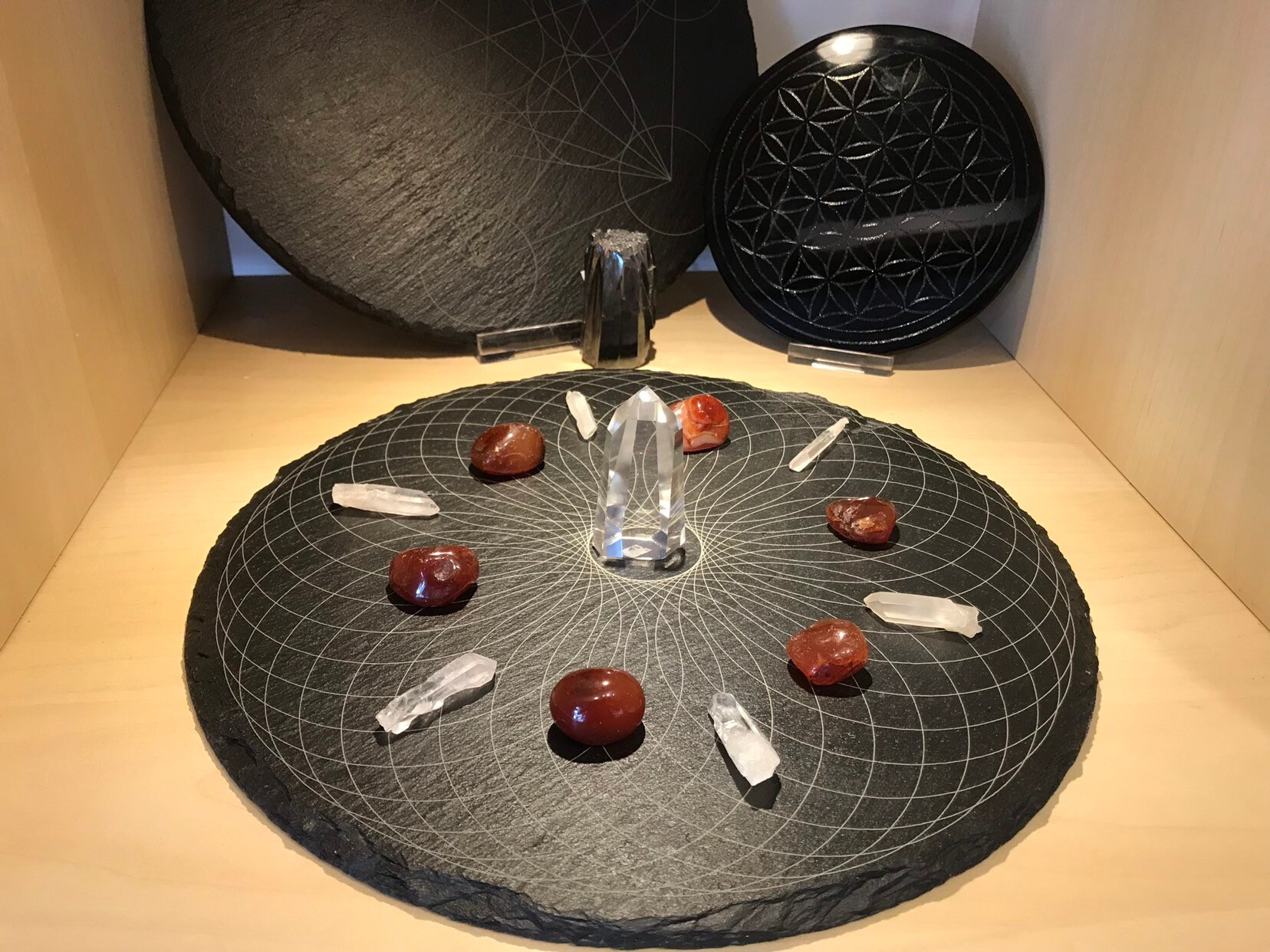 Torus Vortex Crystal Grid Sacred Geometry Natural Slate - Etsy