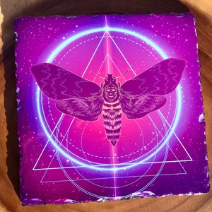 Moth Grid - Crystal Grid - Sacred Geometry - Slate - Gridding - Healing ...