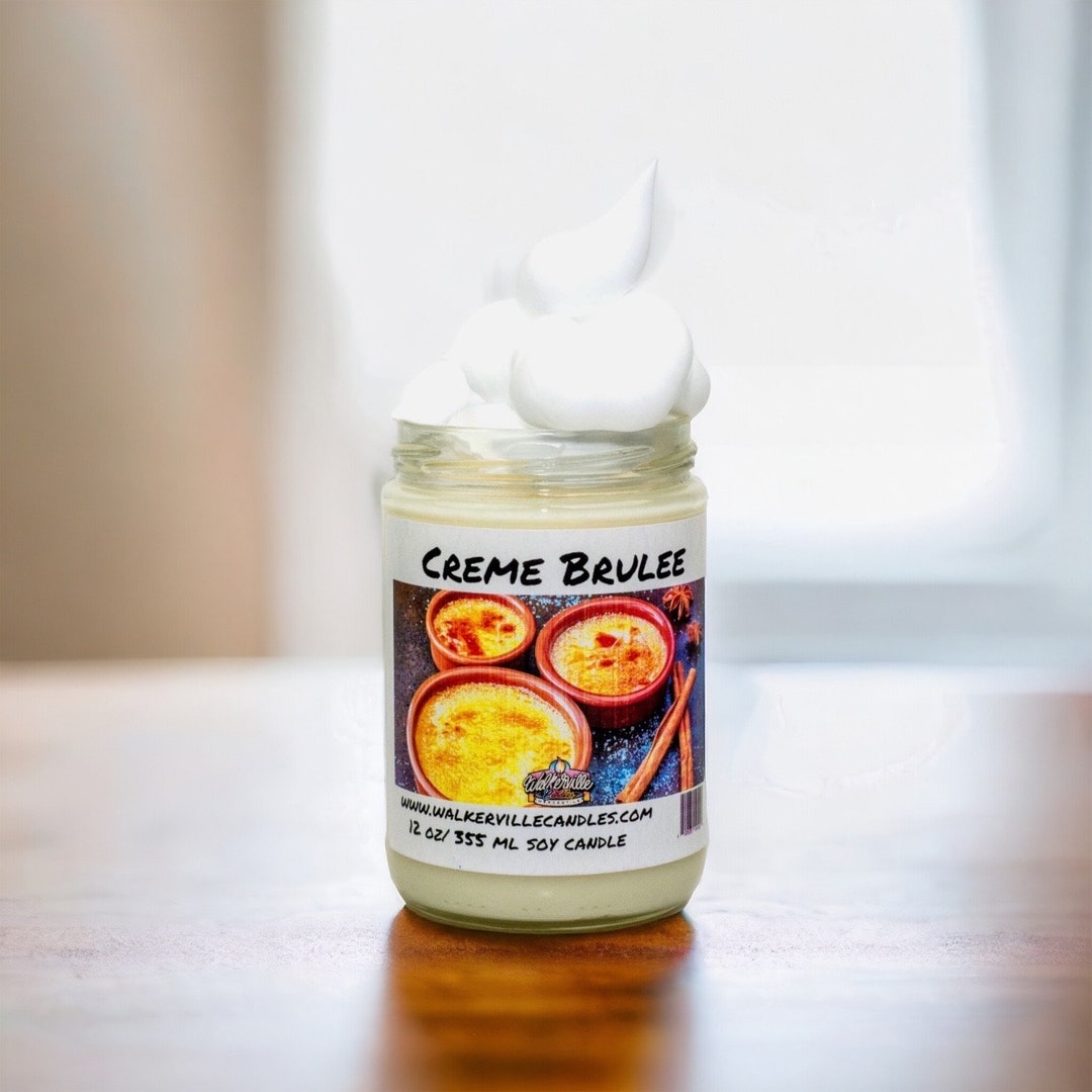 Crème Brulée Vegan Coconut Soy 12 Oz/ 355 Ml Candle Hand-poured, Eco ...