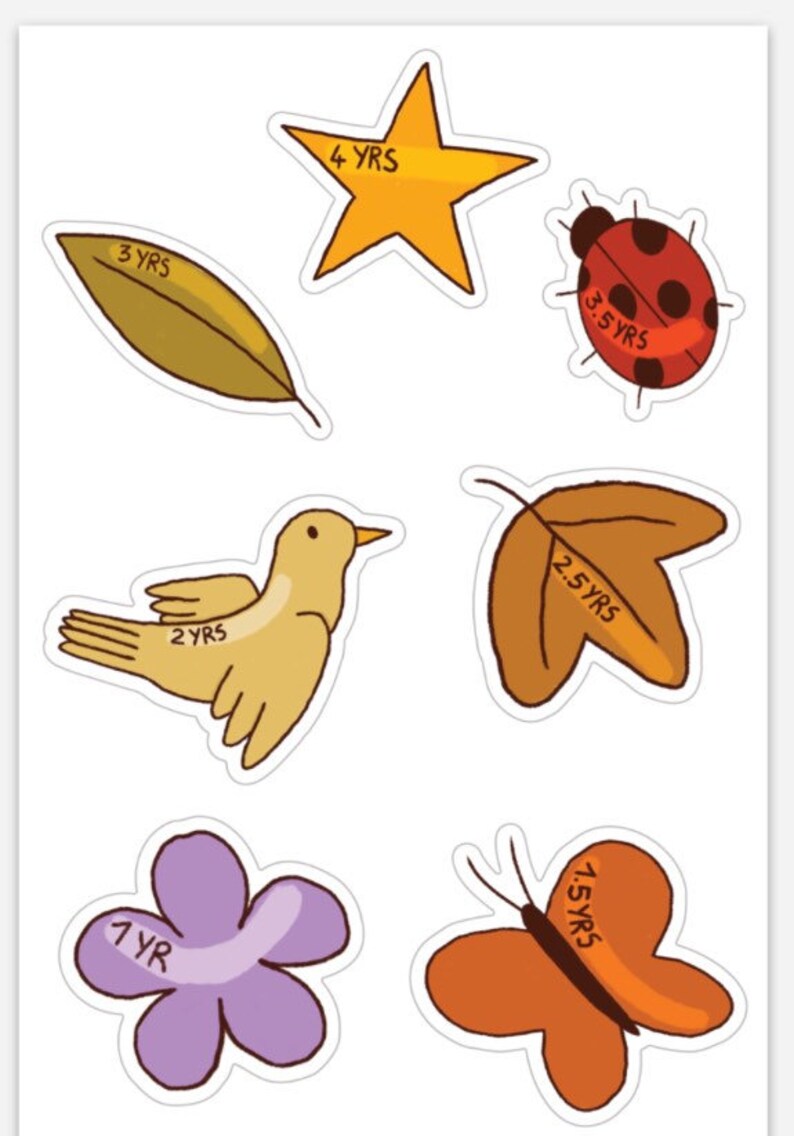 Kids Height Poster and Matching Indoor and Out Door Stickers - Etsy