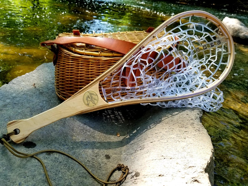 Handcrafted Wooden Trout Net: Narrow Bow - Etsy
