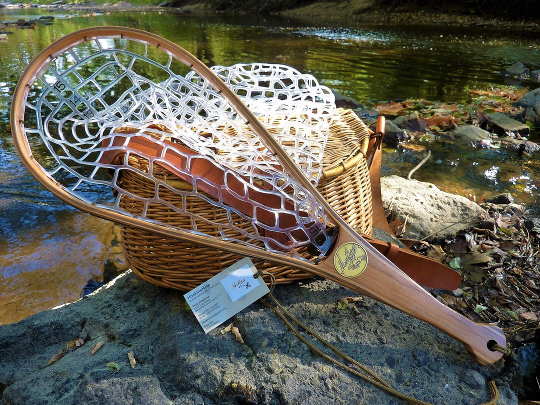 Handcrafted Wooden Trout Net: Narrow Bow - Etsy