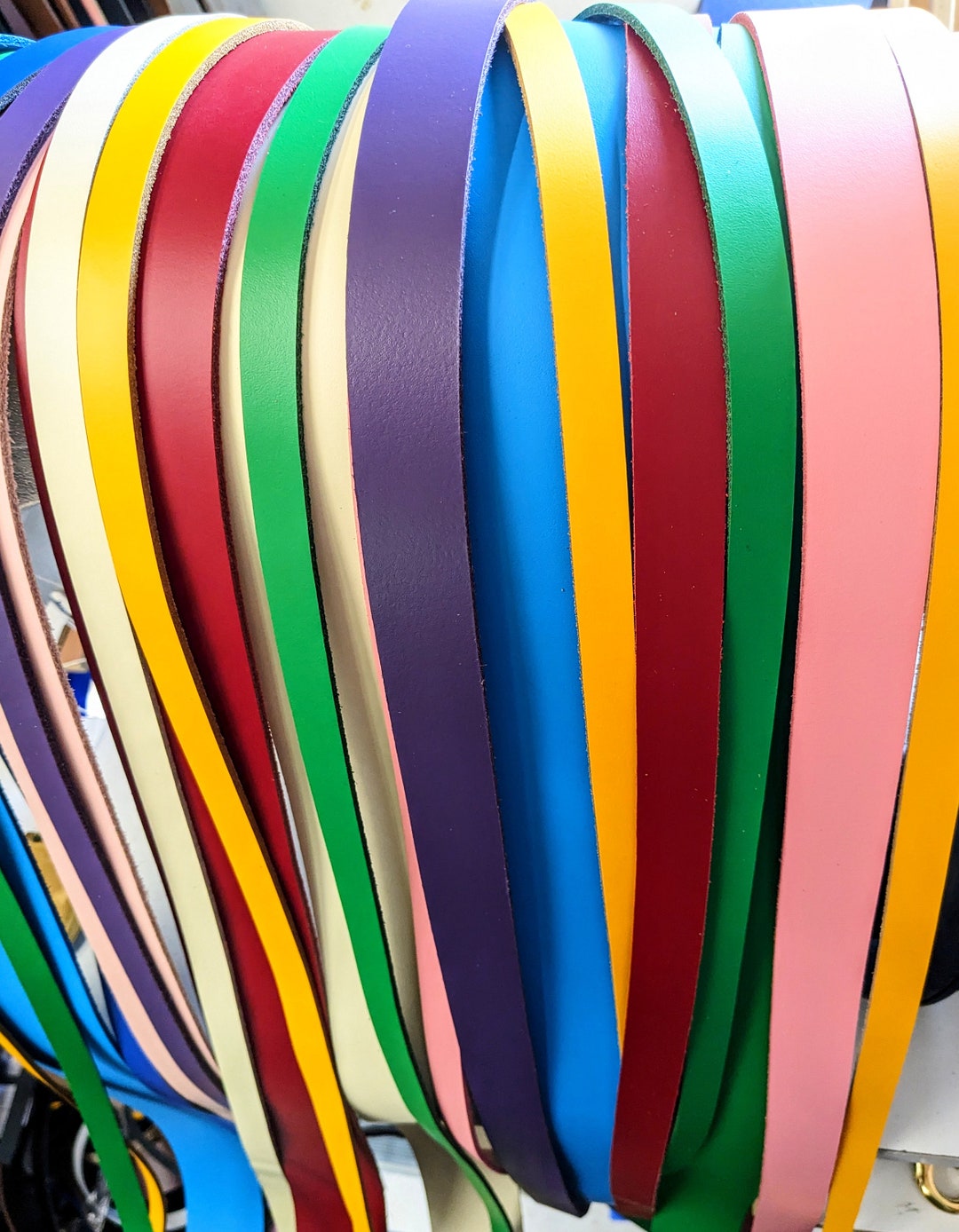 Leather Straps for Craft Job Lot. 1kg Mixed Bright Colours - Etsy UK