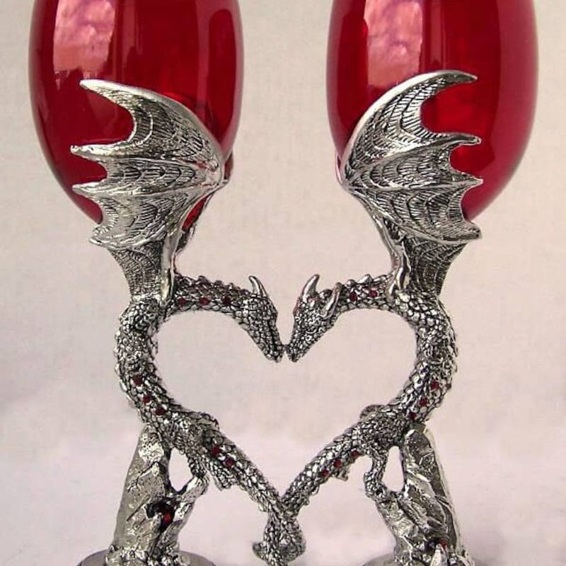 Blue Dragon Wine Glass - Etsy