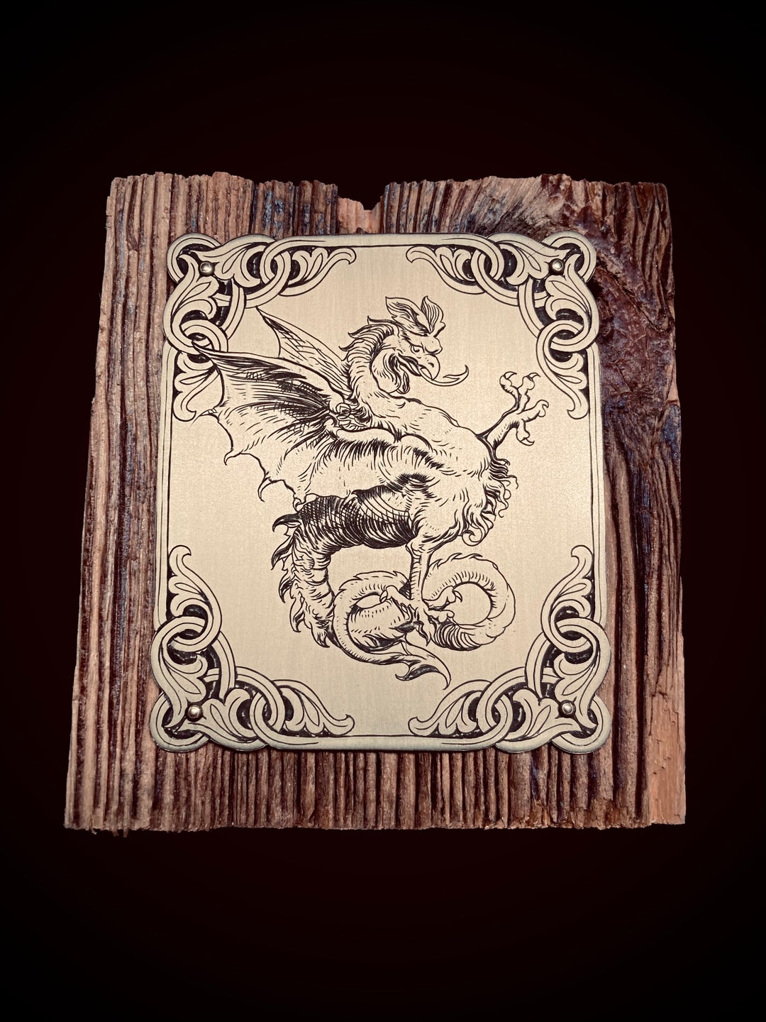 Hand Engraved Basilisk Art Illustration Engraving Medieval Ornament ...