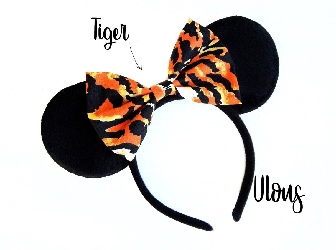 Zebra Mickey Ears, Animal Print Mickey Ears, Zebra Minnie Ears, Animal ...