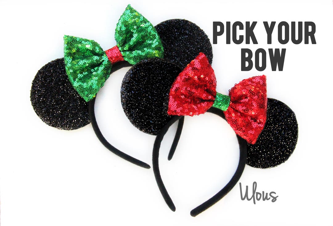 Christmas Mickey Ears, Christmas Minnie Ears, Xmas Mickey Ears ...