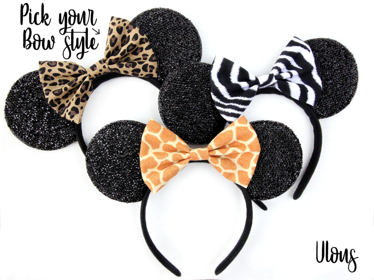 Zebra Mickey Ears, Animal Print Mickey Ears, Zebra Minnie Ears, Animal ...
