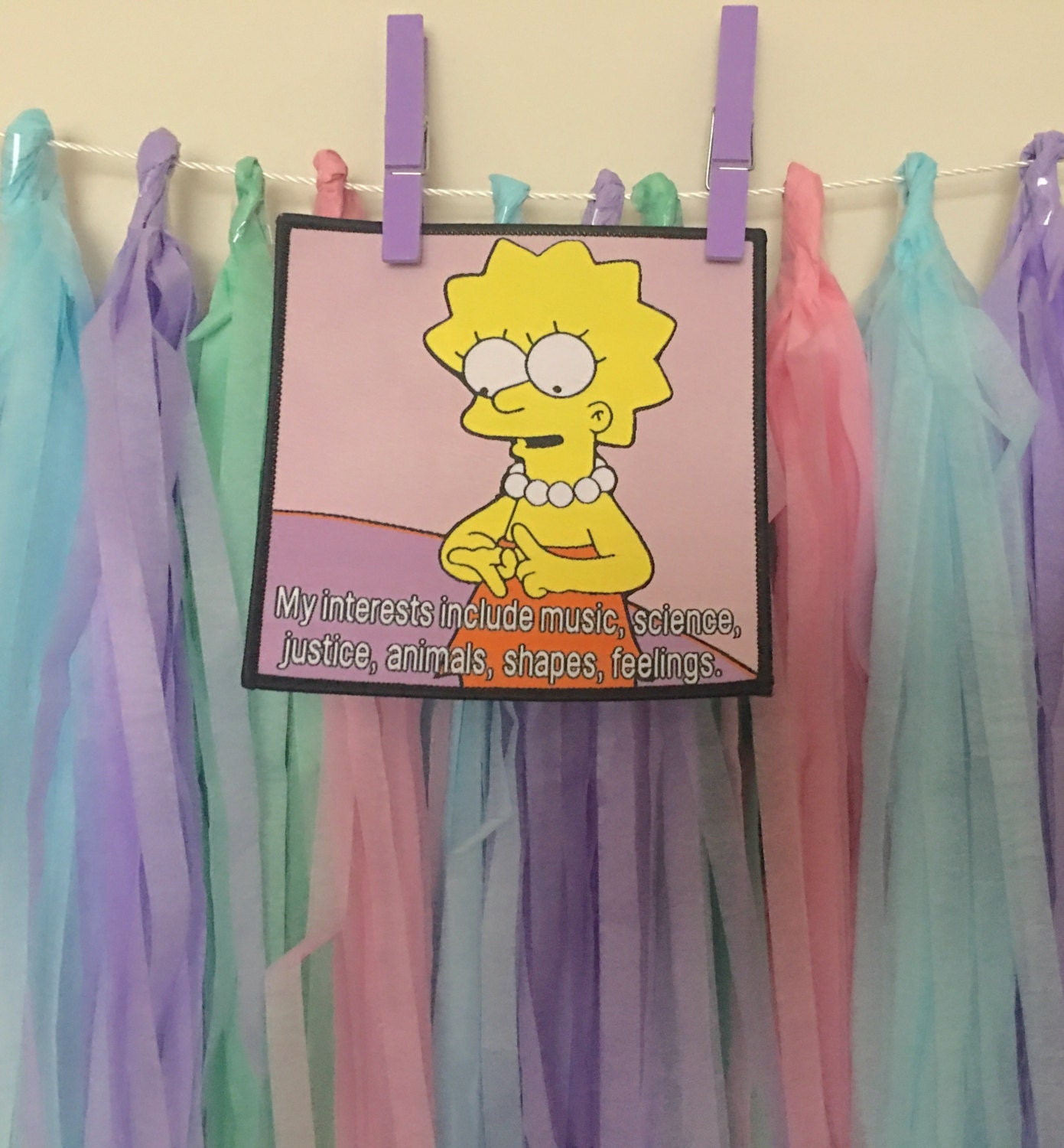 Lisa Simpson 5" Back Patch Quote - Science Social Justice Feelings ...