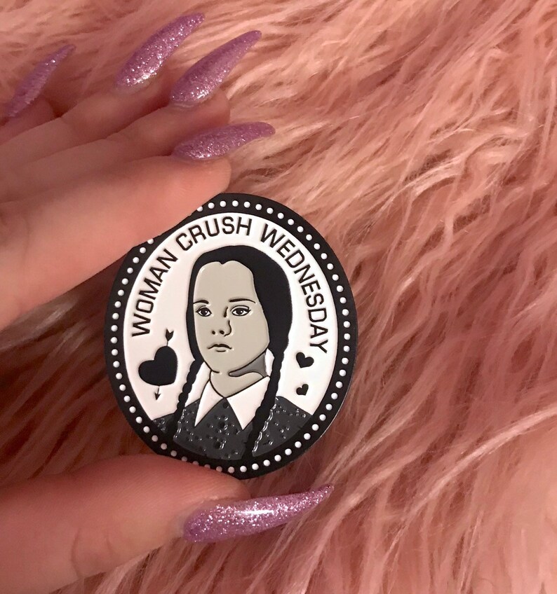 Giant Wednesday Addams WCW Woman Crush 2 in Enamel Pin - Etsy