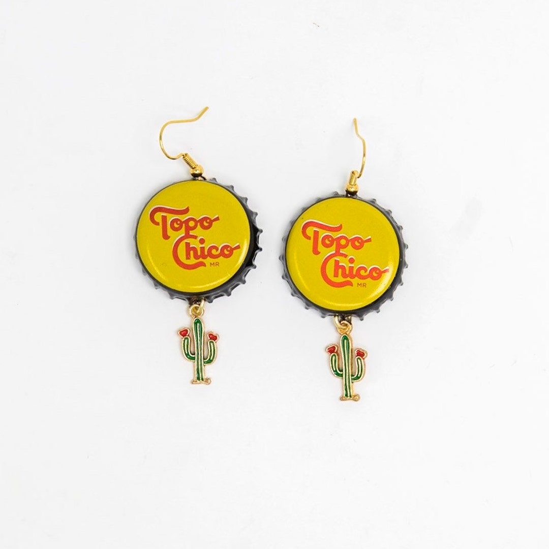 Topo Chico Earrings With Cactus - Etsy