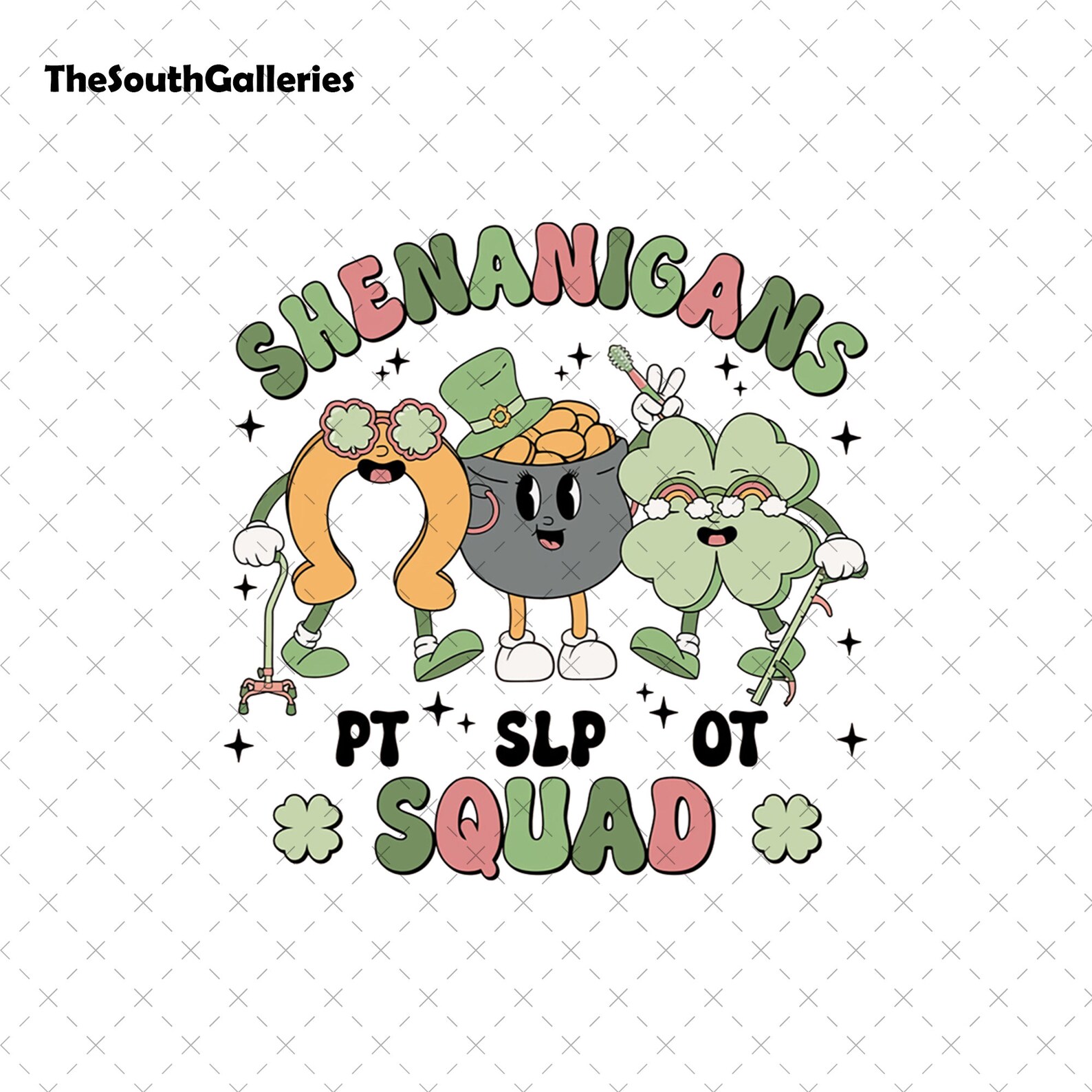 Groovy Shenanigans Squad St Patrick Png, SLP OT PT Therapy Squad Png ...