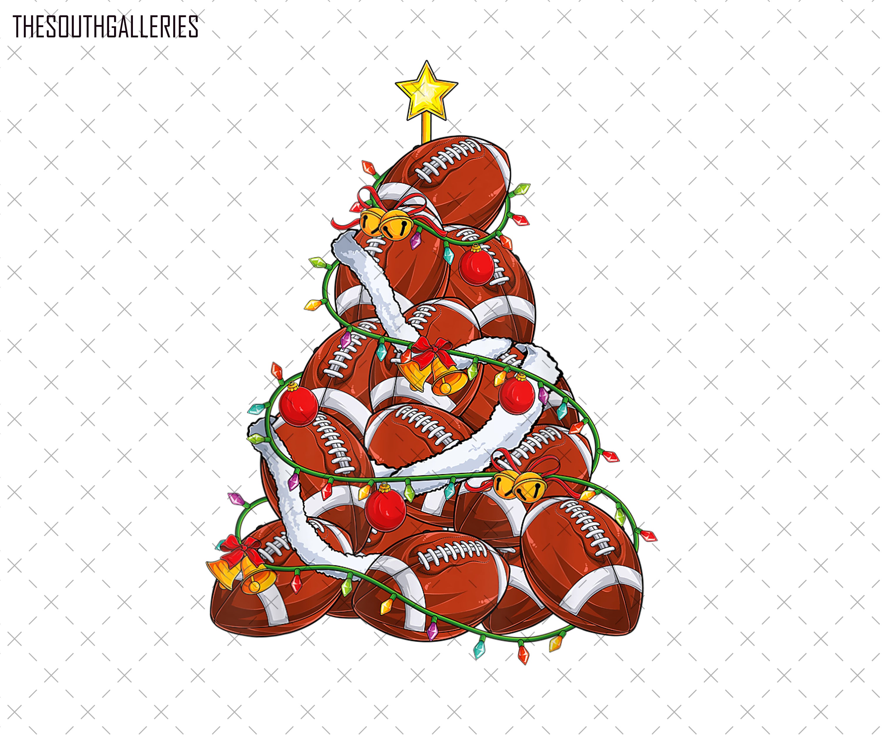 Football Lovers Christmas Png American Football Christmas - Etsy