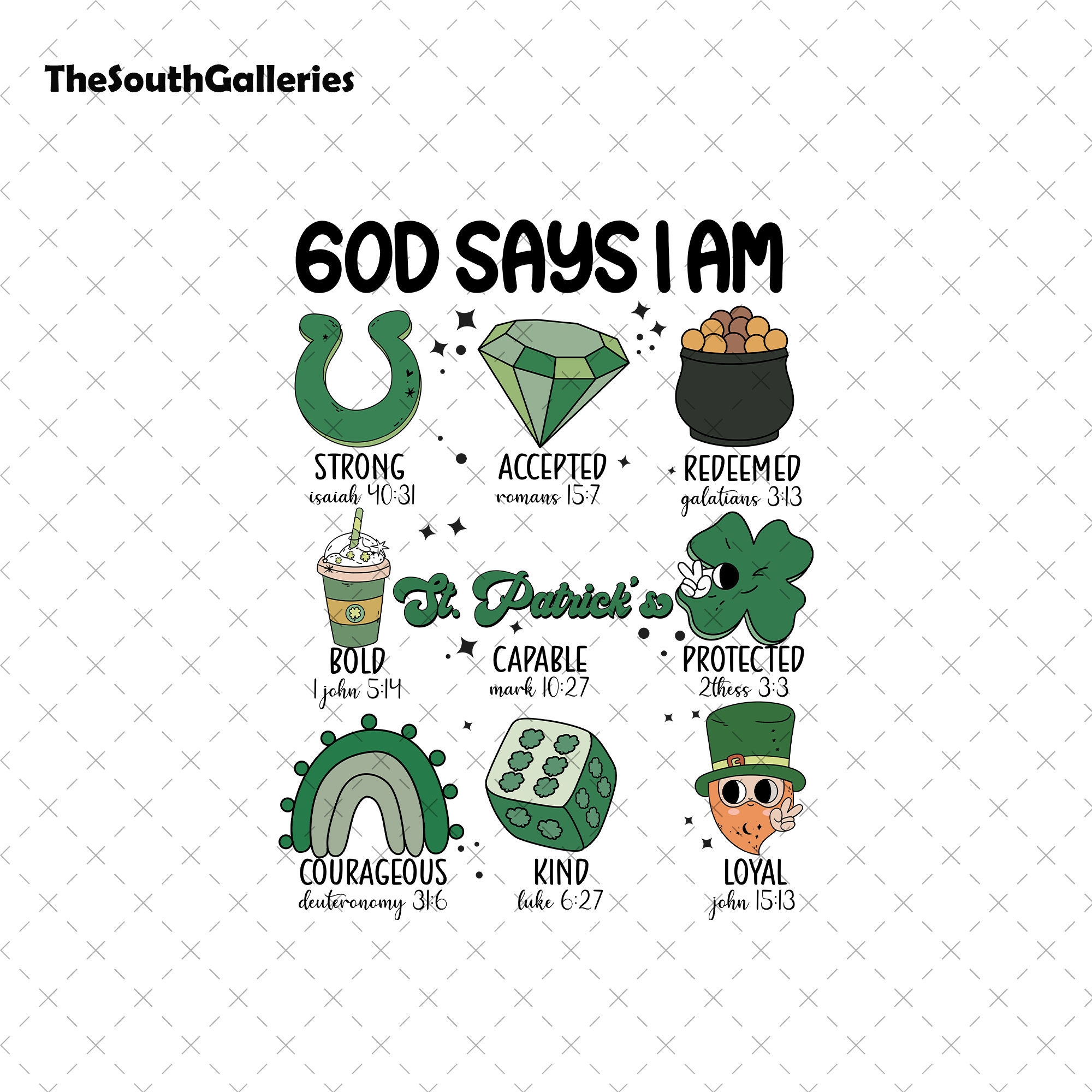 God Says I Am St Patrick's Day Png, Shamrock St Patricks Day Png ...