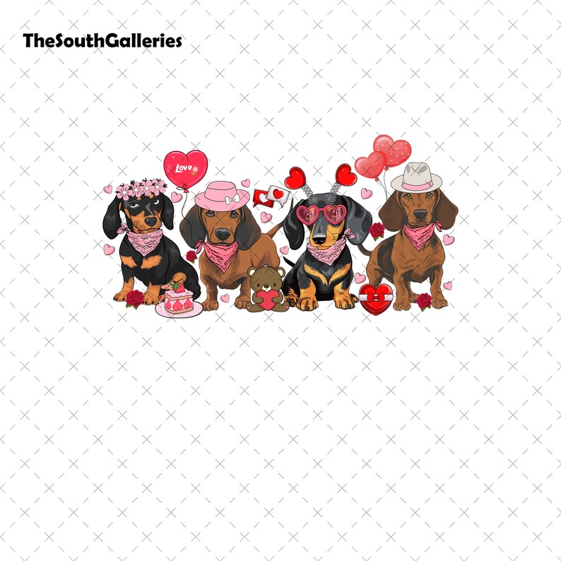 Dachshund Valentines Png, Valentines Dog Png, Dachshund Mom Png ...
