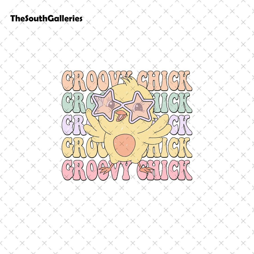 Groovy Chick Png, Retro Easter Png, Groovy Easter Cute Chick Png ...