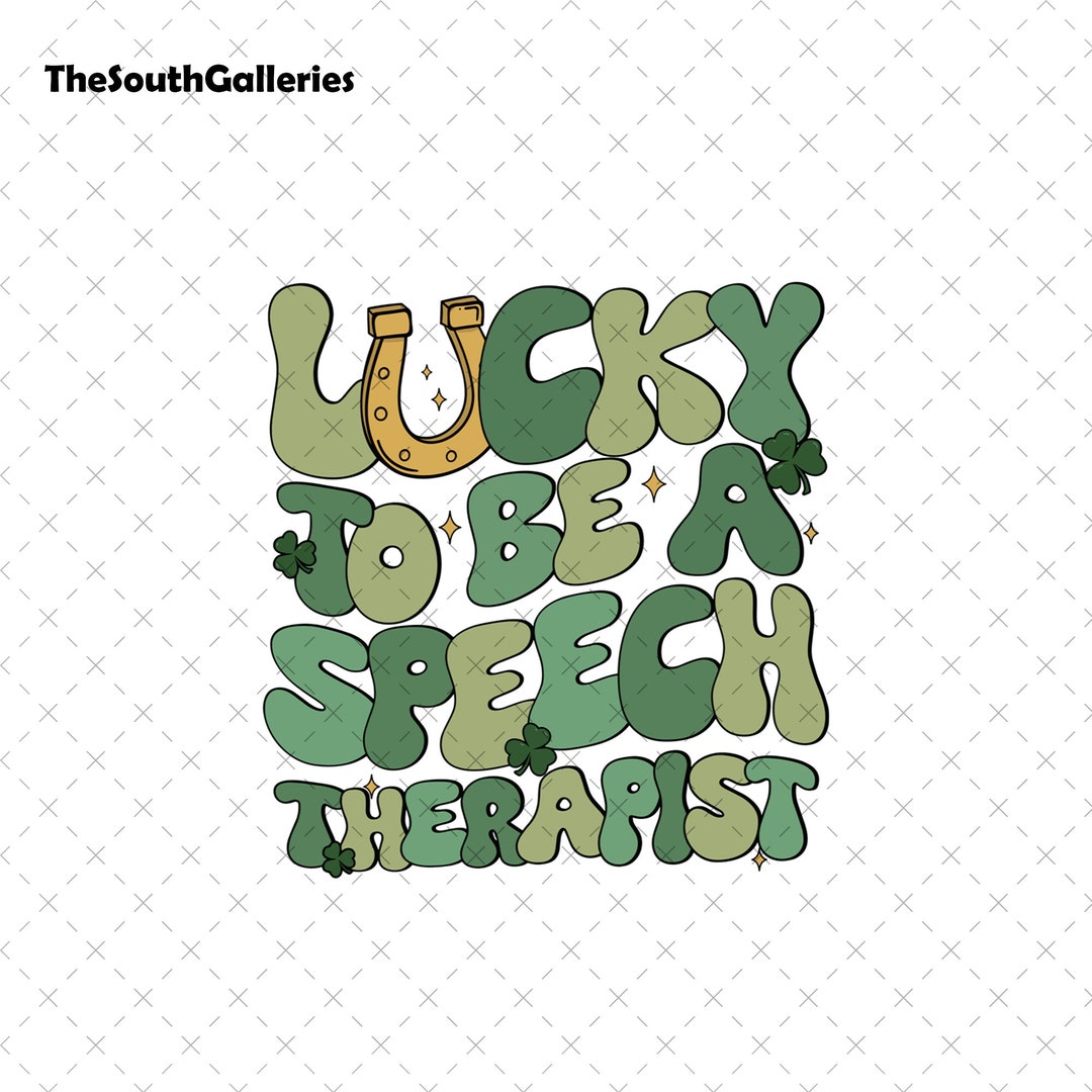 Retro Lucky Speech Therapy SLP Png, St Patricks Day Png, SLP St ...