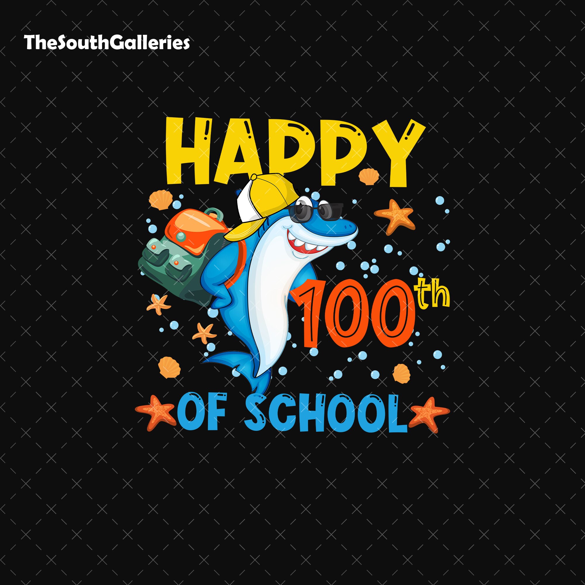 100th Day of School Png, Shark Boy 100th Days of School, Funny School ...