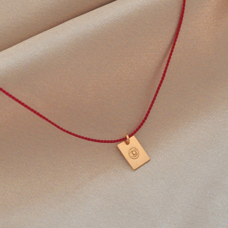 Evil Eye Necklace Silk Cord - Etsy