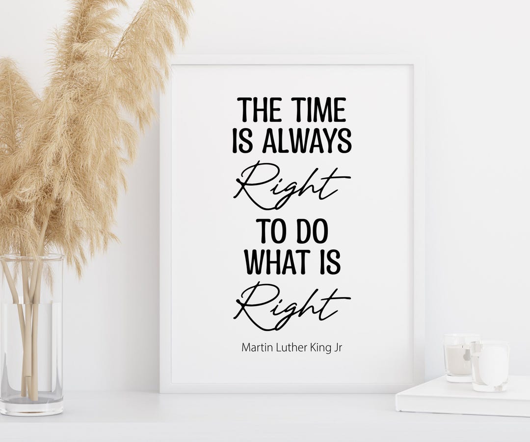 Martin Luther King Quote, Motivational Print, Literary Wall Art, Famous ...