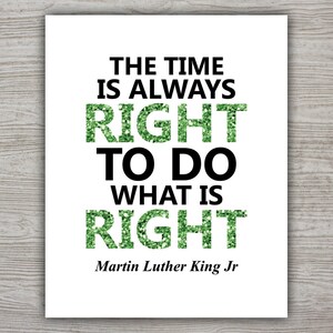 Martin Luther King Black History Poster, Literary Art Print ...