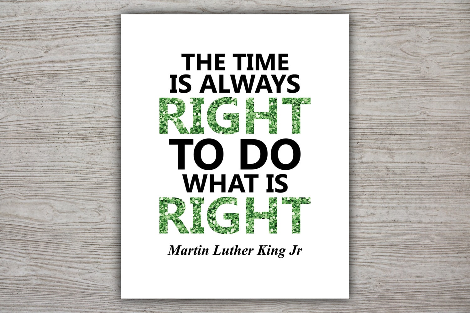 Martin Luther King Black History Poster, Literary Art Print ...