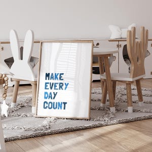 Make Every Day Count Inspirational Wall Art, Printable Quote Poster ...
