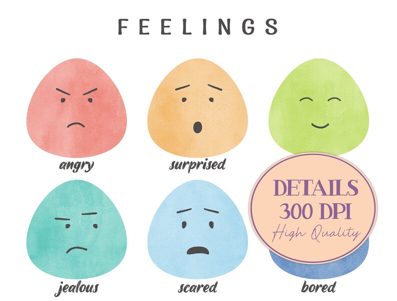 Feeling Poster for Kids Room, Emotions Wall Art, Calm Down Corner ...