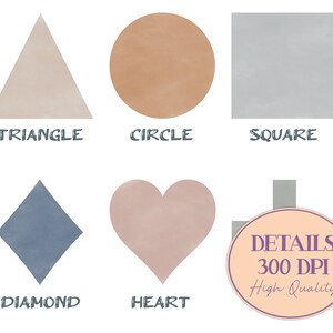 Printable Shapes Poster, Neutral Geometric Wall Art, Teaching Materials ...