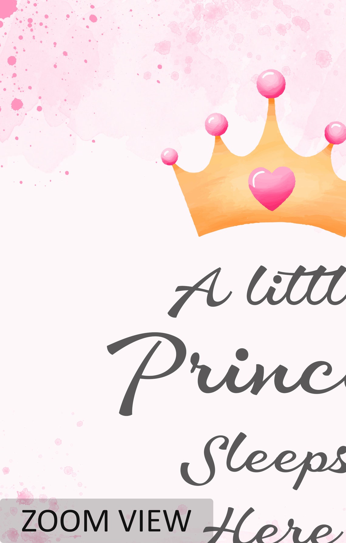 A Little Princess Sleeps Here Nursery Wall Art, Baby Room Poster, Girl ...
