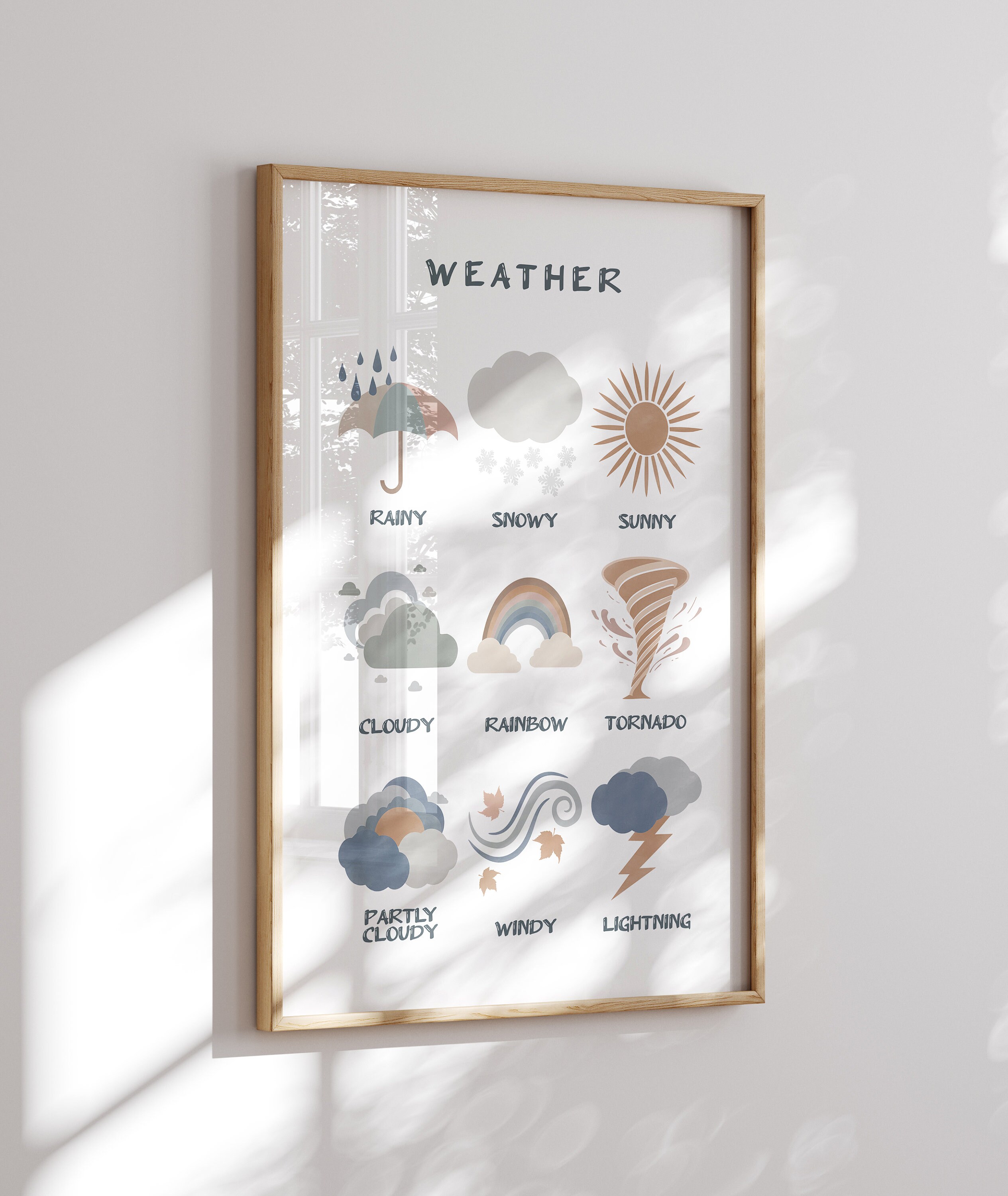 Neutral Educational Poster Set of 8, Printable Classroom Decor ...