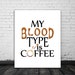 Coffee Printable Wall Art, Typography Poster Kitchen Wall Decor Dorm ...
