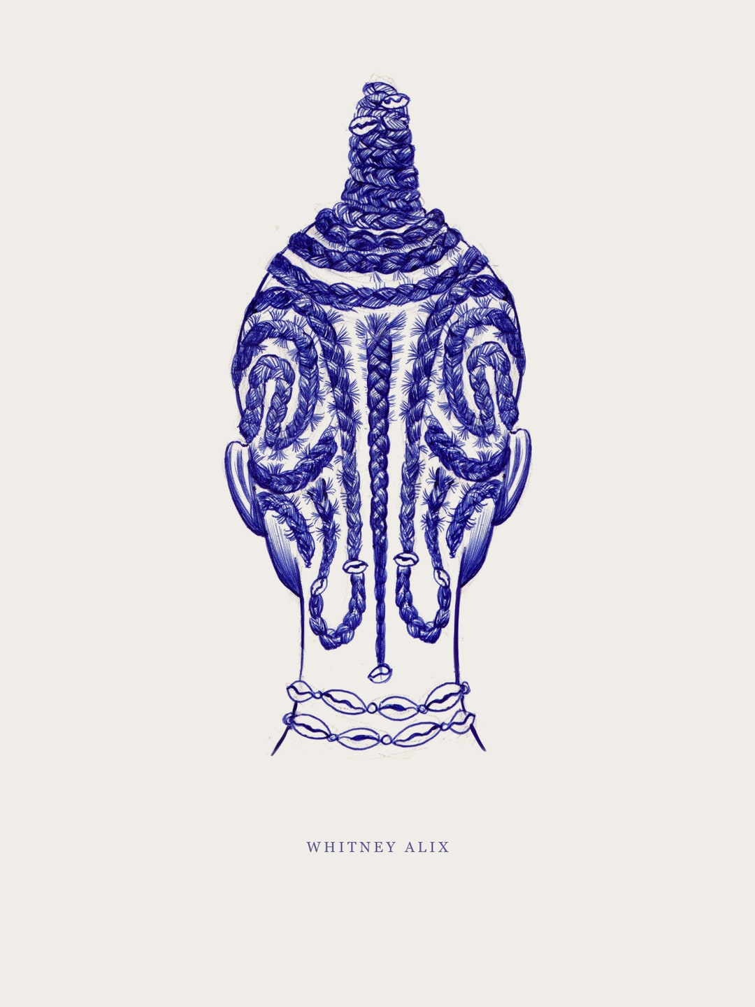 Braided Hair Art Poster - Etsy